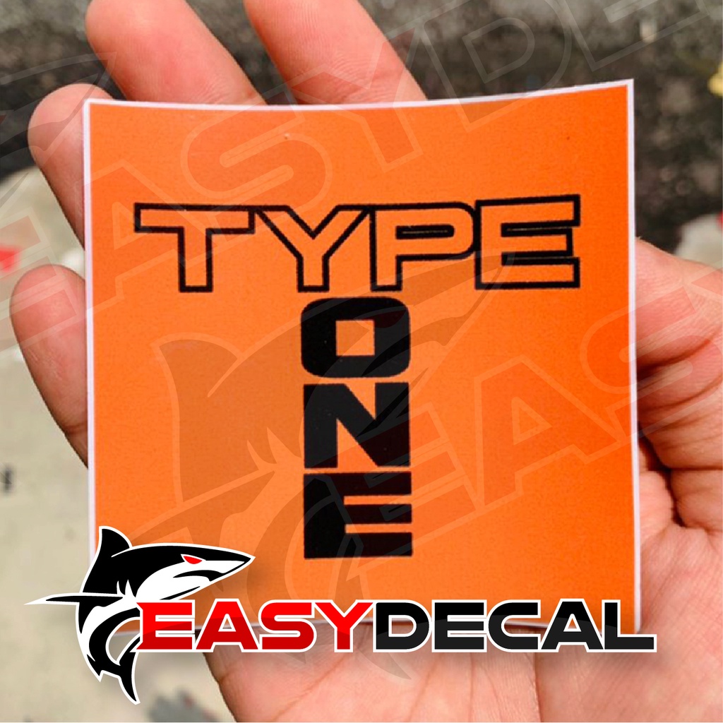 STICKER TYPE ONE UNTUK KERETA HONDA | WATERPROOF | GLOSS LAMINATION ...