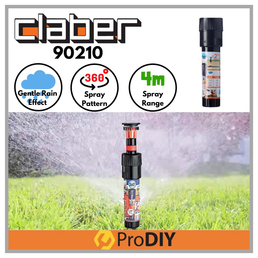 CLABER 90210 Rainjet Micro Water Sprinkler 360 Degree Colibri 360° Pop ...