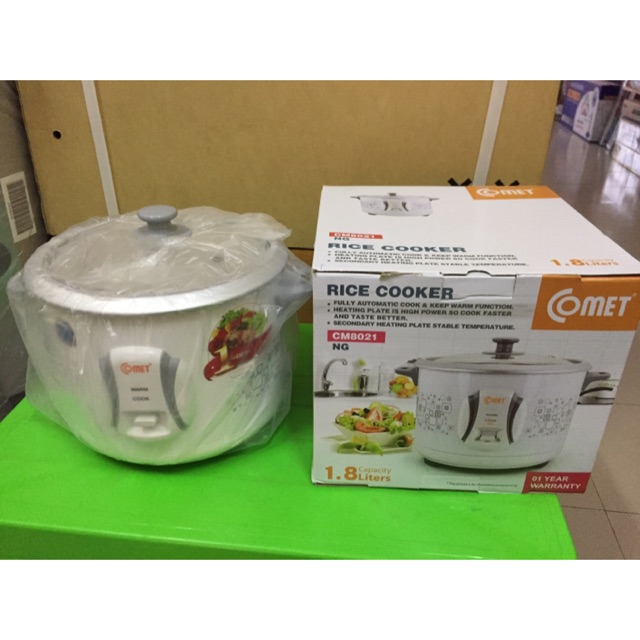 Comet rice cooker with removable lid 1.8 liter, model CM8021 NG ...