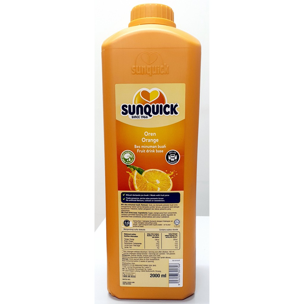 Sunquick 2 Litre (Orange / Mixed Mango / Blackcurrant / Lemon / Pink ...