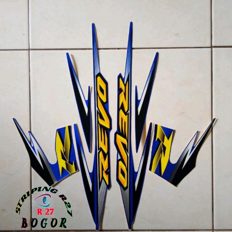 Honda REVO R 2007 blue motorbike striping sticker | Shopee Malaysia