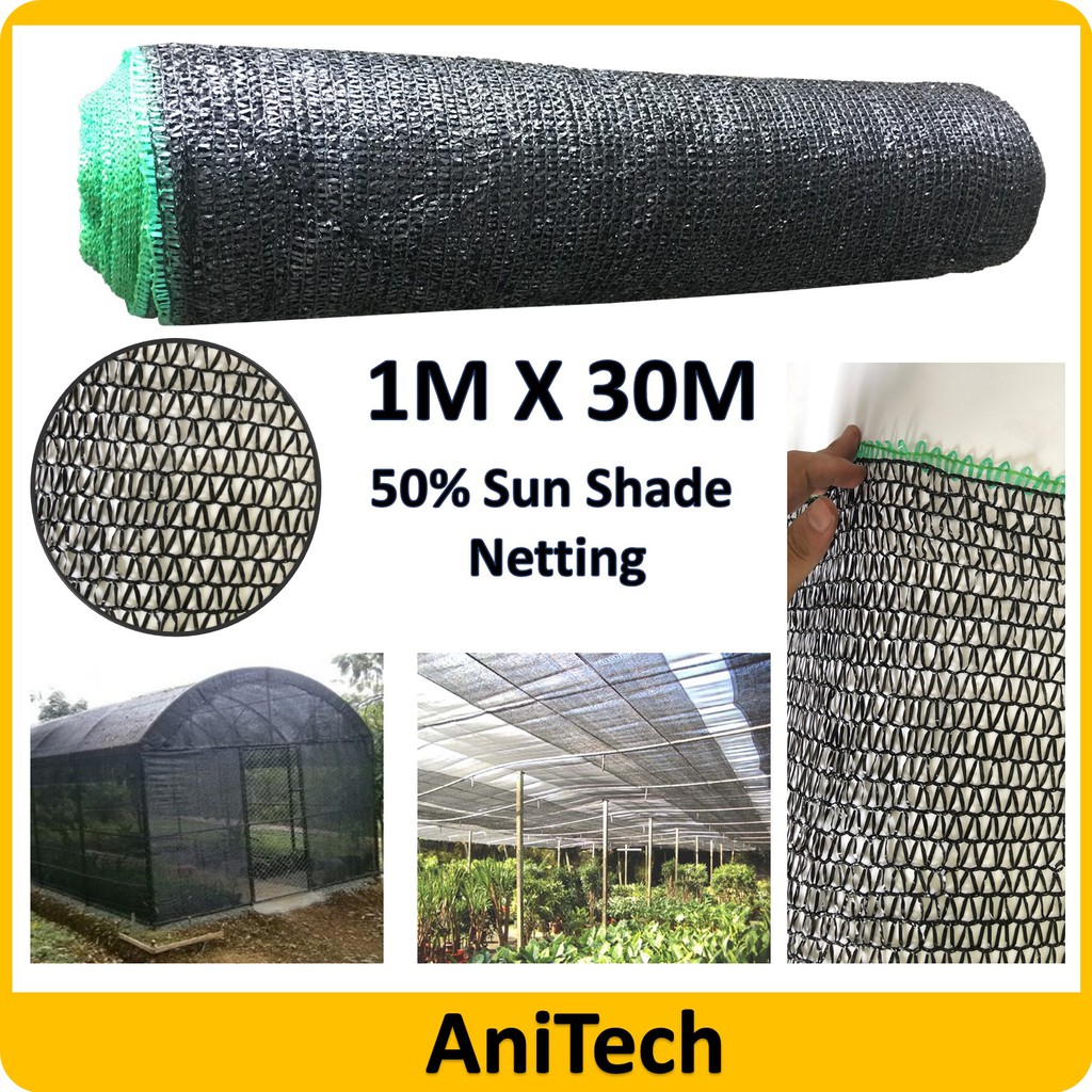 1M X 30M Black Sun 50% Net Agriculture Green House Garden Net Sun shade ...