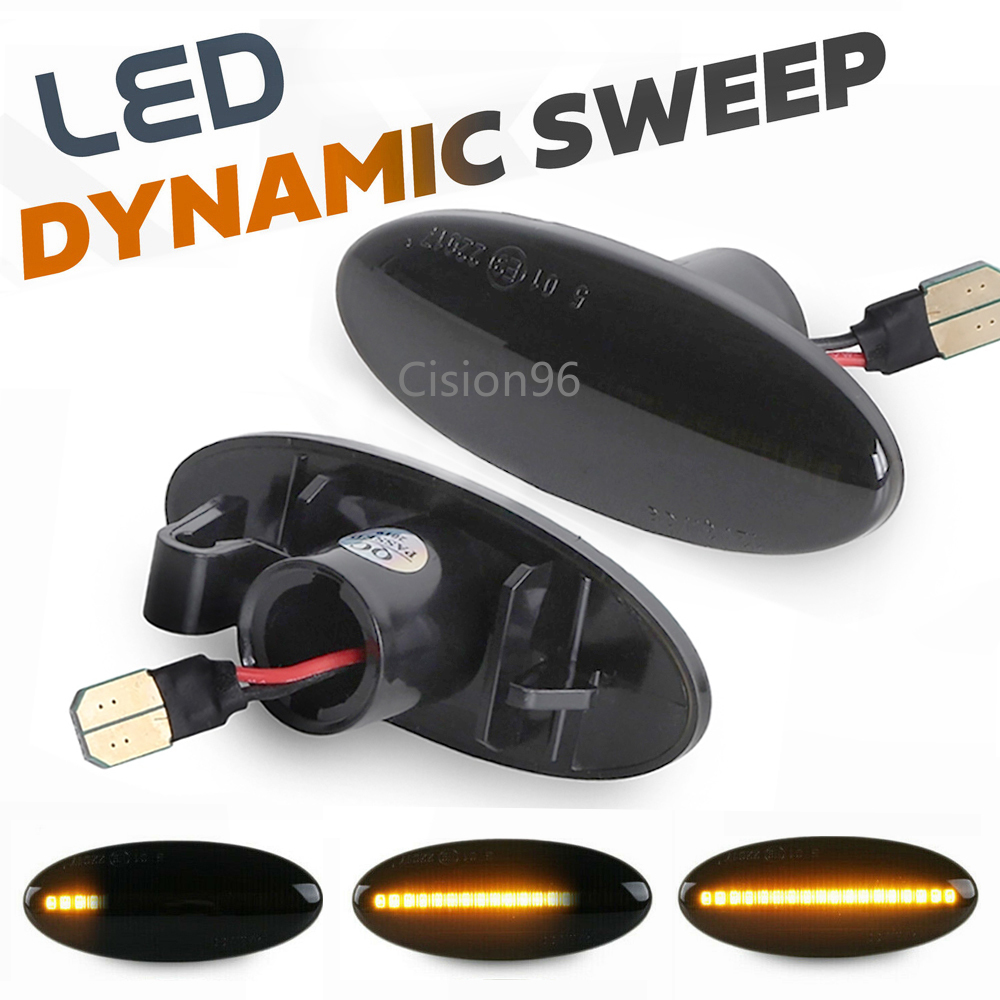 2PCS LED Dynamic Side Marker Turn Signal Lights For Nissan Leaf Note ...