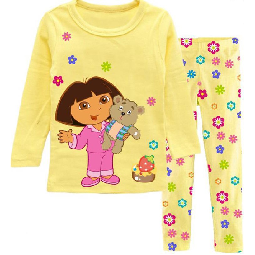 Dora the Explorer Pajamas Toddler Girls Kids Pyjamas Cotton Clothes ...