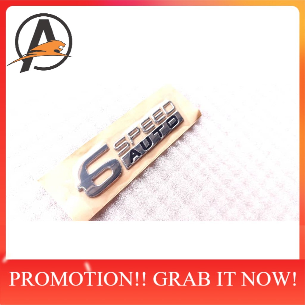 6 Speed Auto (Chrome) Emblem | Shopee Malaysia