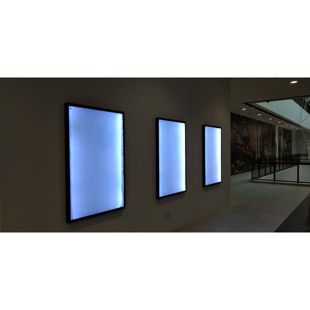 LED Slim Light box Aluminium frame box - BLACK FRAME (50cm x 70cm ...