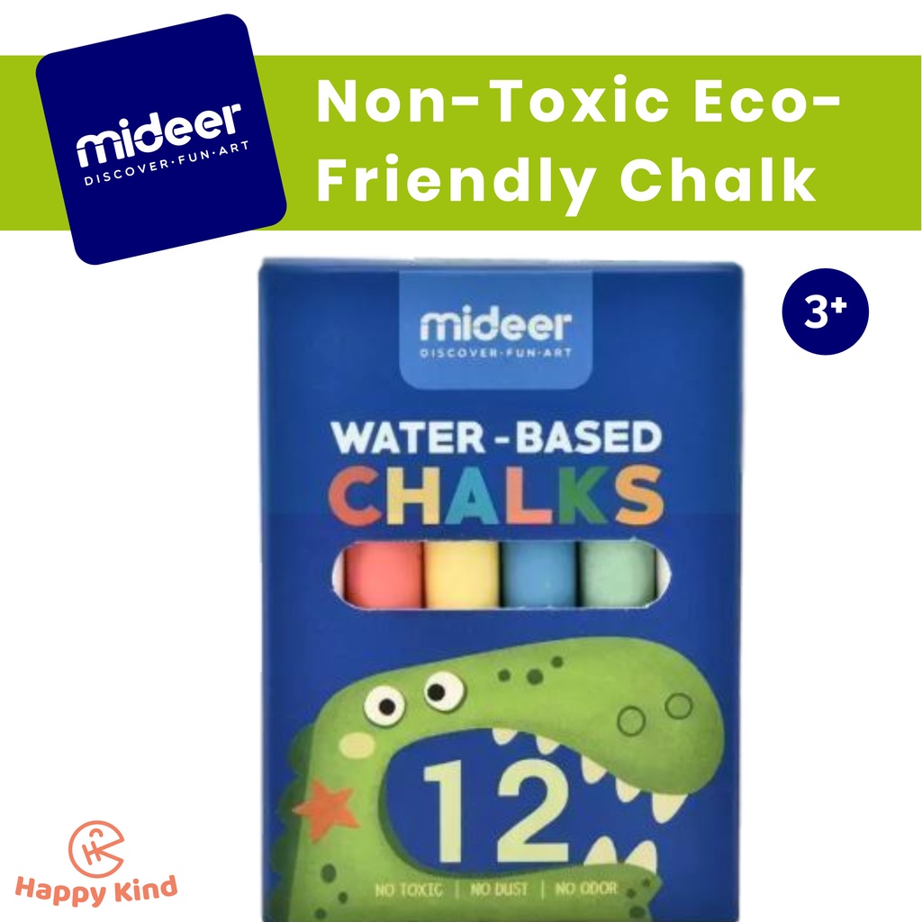 MiDeer Water-Based Chalk for Children 12 Colors (Dinosaur) | Shopee ...