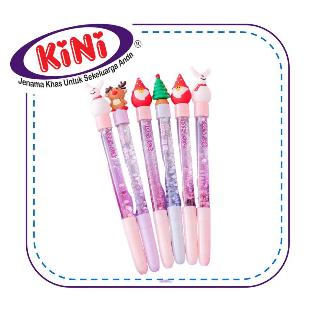 [KINI 2.40] Colourful cartoon transparent plastic pen 2 IN 1 (Random ...
