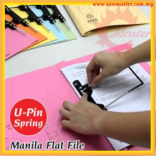 ABBA 350 Manila File with Spring Fastener | U-Pin Flat File/Paper File ...