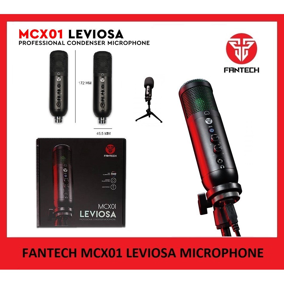 FANTECH MCX01 LEVIOSA PROFESSIONAL CONDENSER MICROPHONE DESIGNED WITH ...