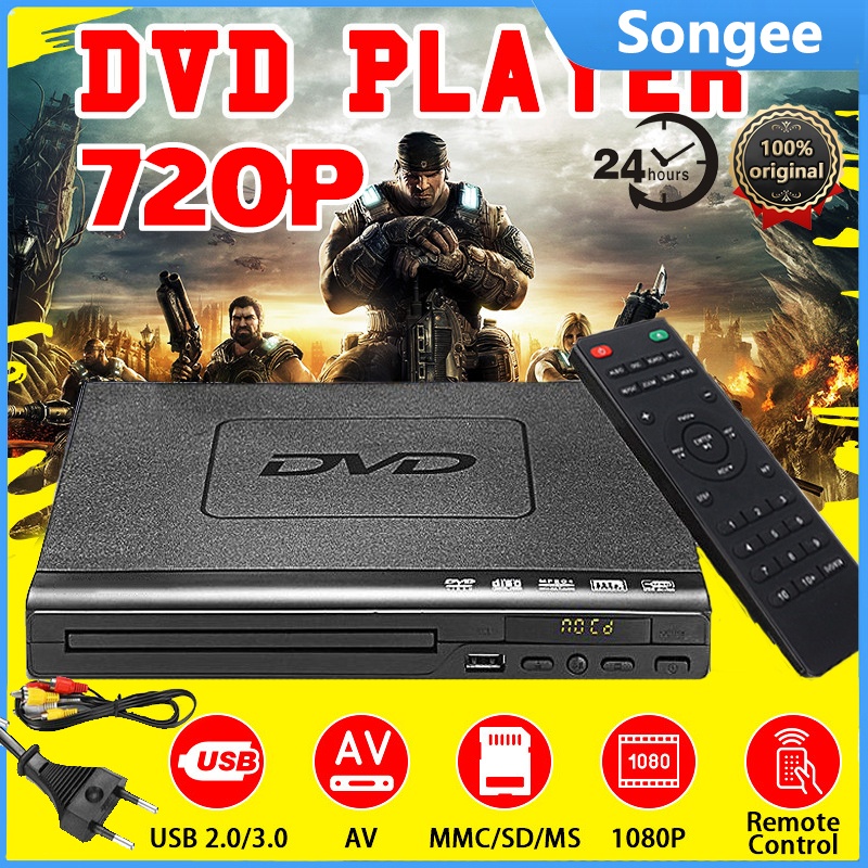 【Ready Stock】DVD PLAYER USB CD/EVD/DVD-RW/VCD/MP3/MP4 | Shopee Malaysia