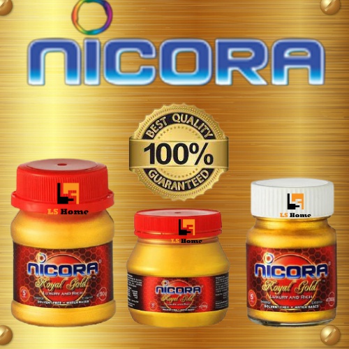*NICORA(250GM / 90GM/ 30GM)ROYAL GOLD PAINT WATER BASED ACRYLIC GOLD ...