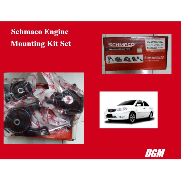 Schmaco Engine Mounting Kit Set TOYOTA VIOS 1.5 NCP42 2003-2007 ...