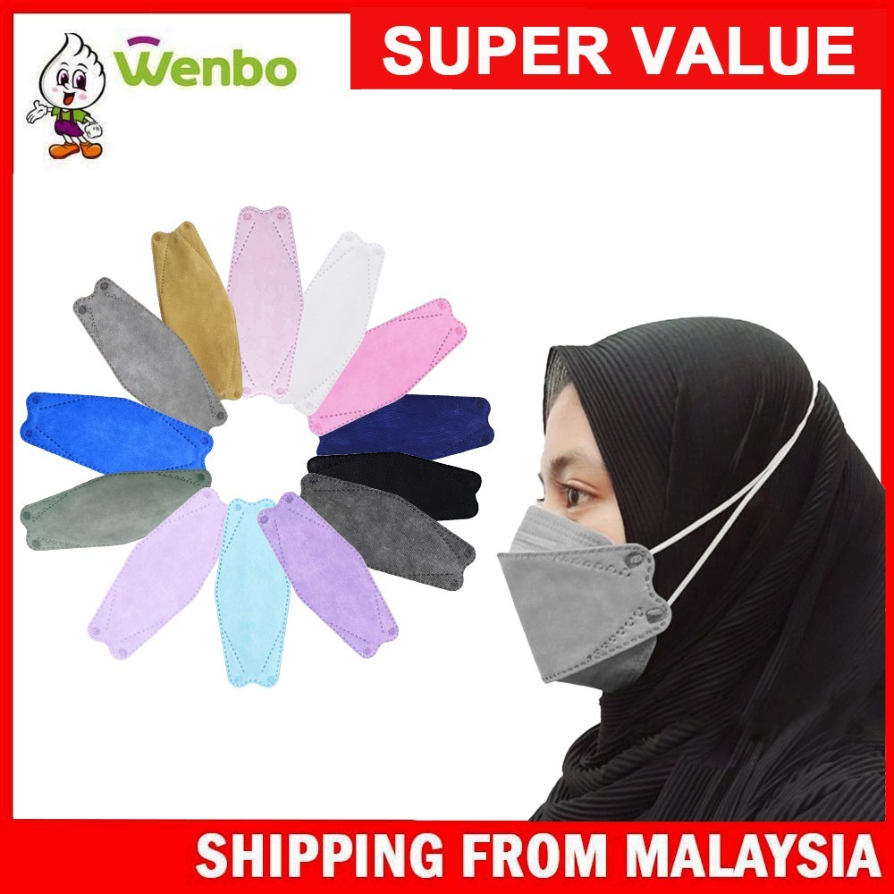 Wenbo KF94 Headloop Hijab Face Mask Disposable Earloop 4ply Mask (Non ...