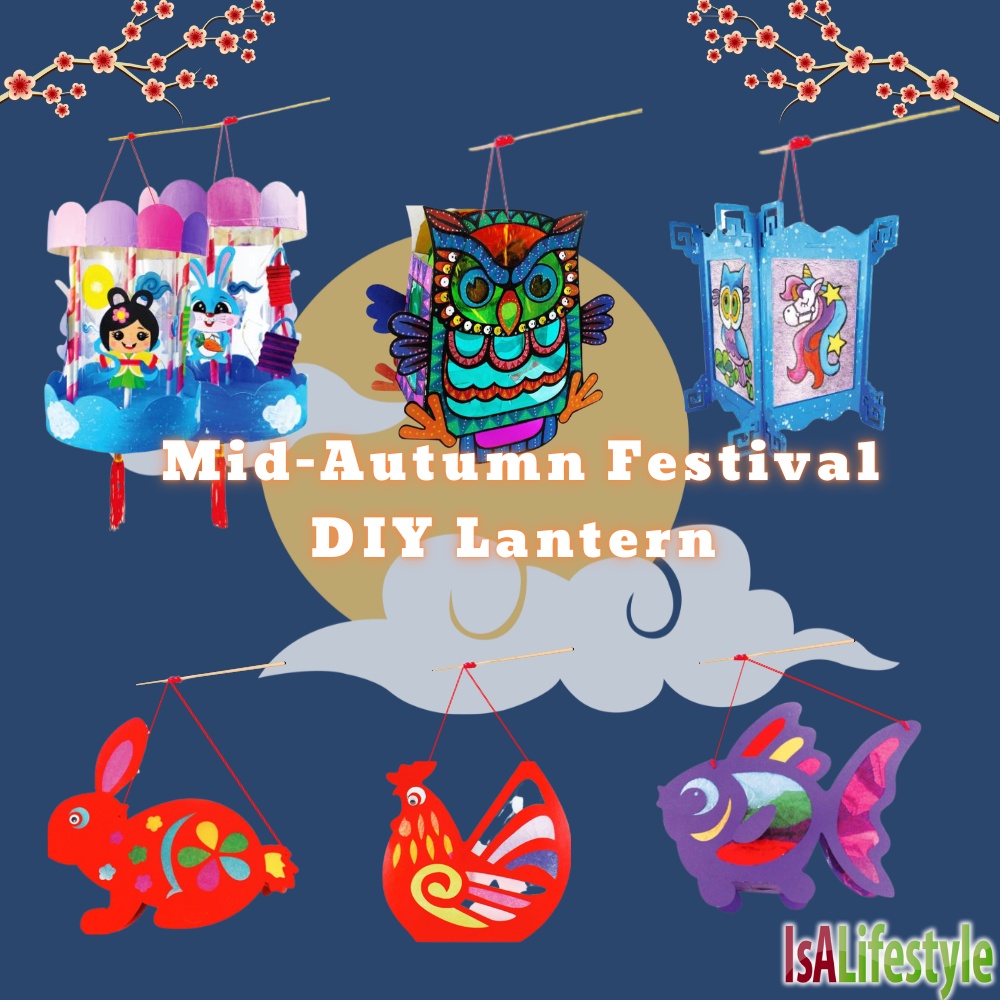IsALifestyle LED Lantern DIY Cartoon Mid-Autumn Moon Cake Festival ...