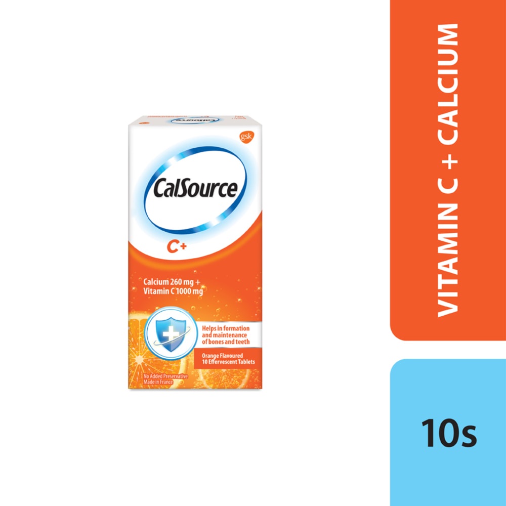 CALSOURCE EFFERVESCENT VITAMIN C 100MG & CALCIUM 260MG | Shopee Malaysia