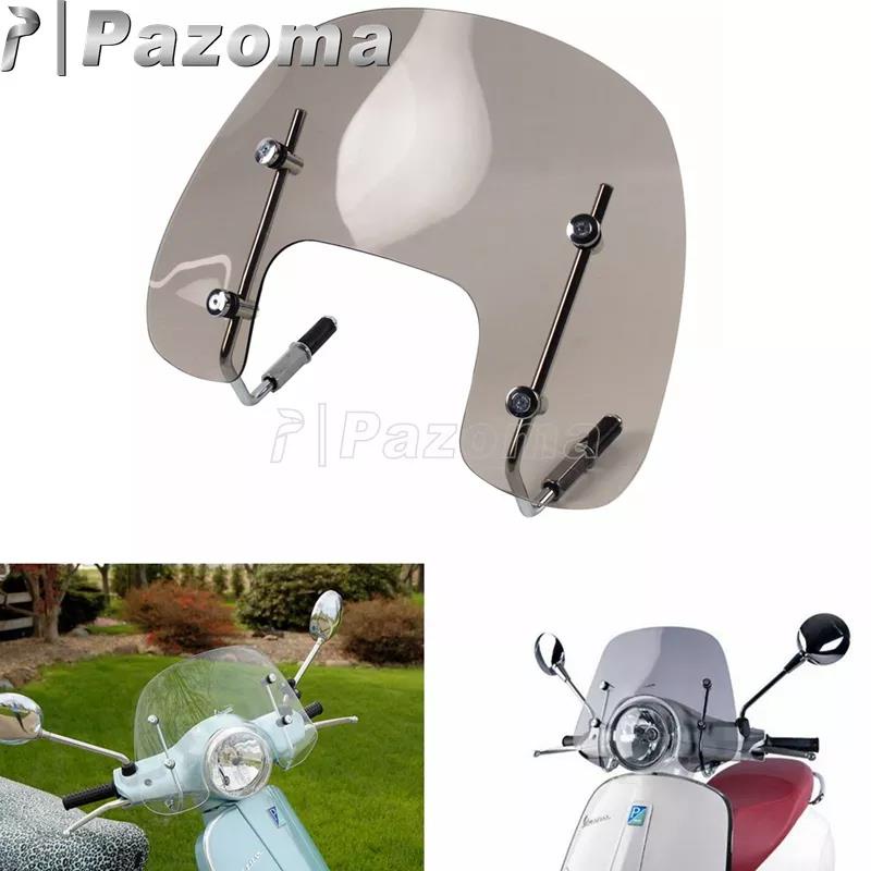 Clear/ Smoke Motorcycle Windscreen Windshield Scooter Flyscreen Spoiler W/ Mounting Bolt-On Wind ...