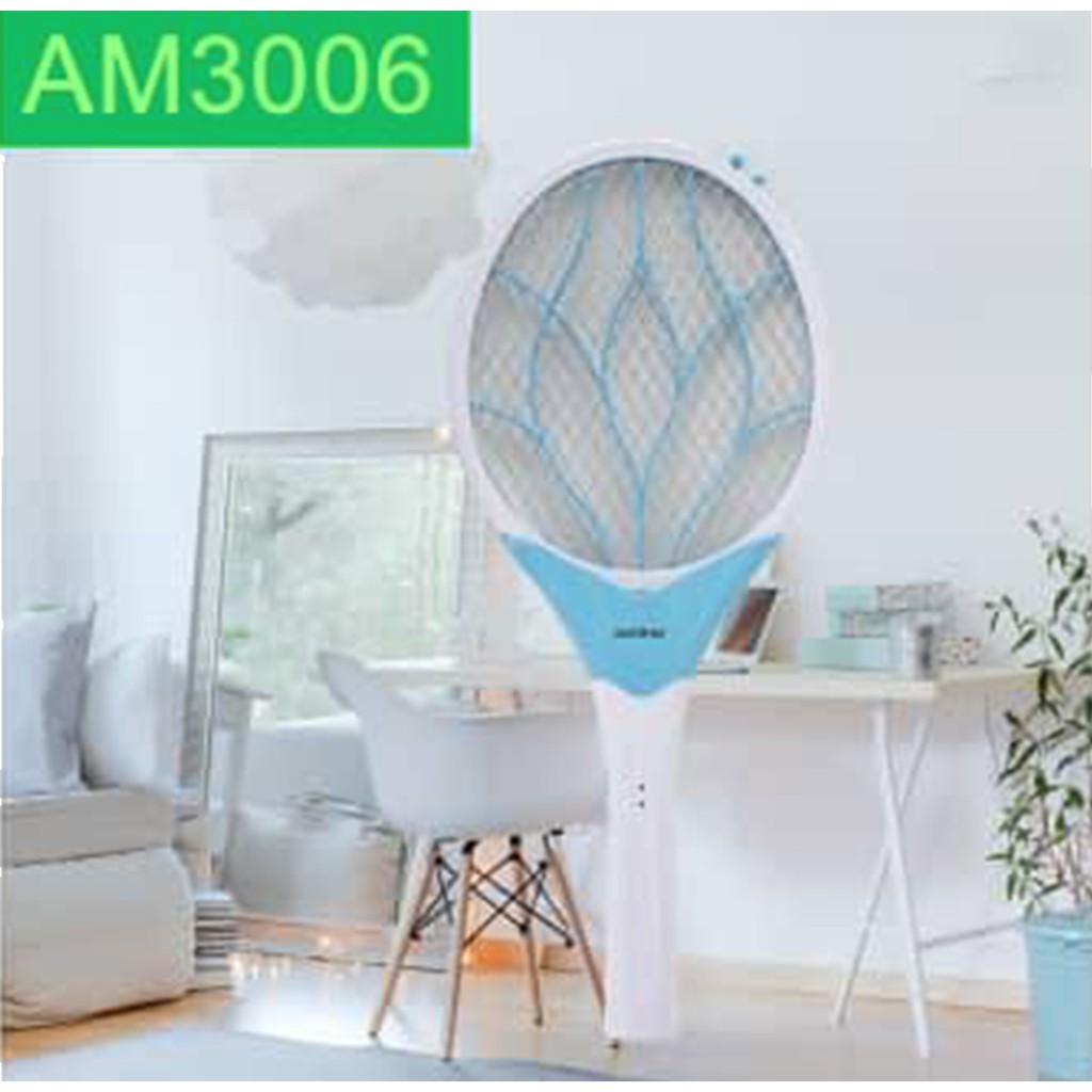 2 in 1 Electric Insect Racket Mosquito Swatter USB Rechargeable Dual ...