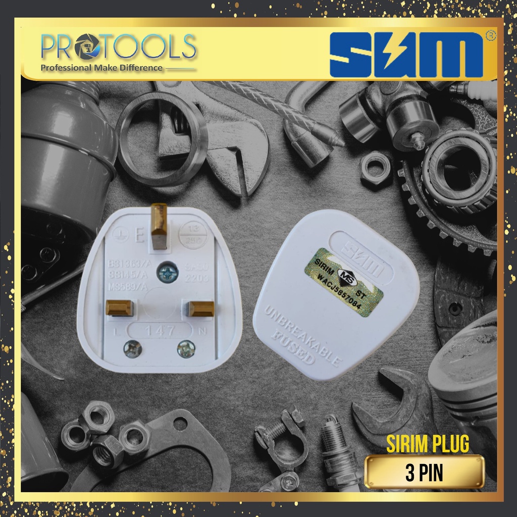 ORIGINAL SUM 147 SIRIM 3 PIN 13Amp PLUG TOP | Shopee Malaysia