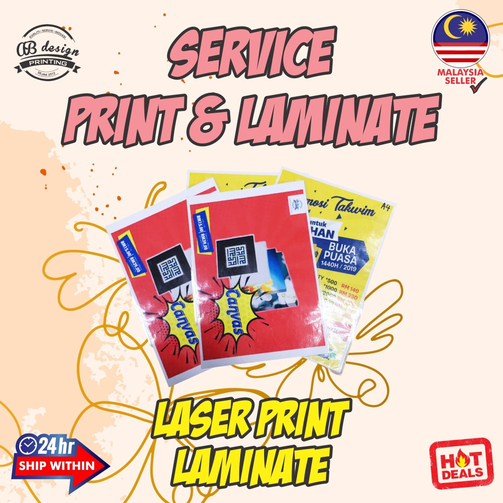 Service Print A4 & Laminate ( Laser Print ) | Shopee Malaysia