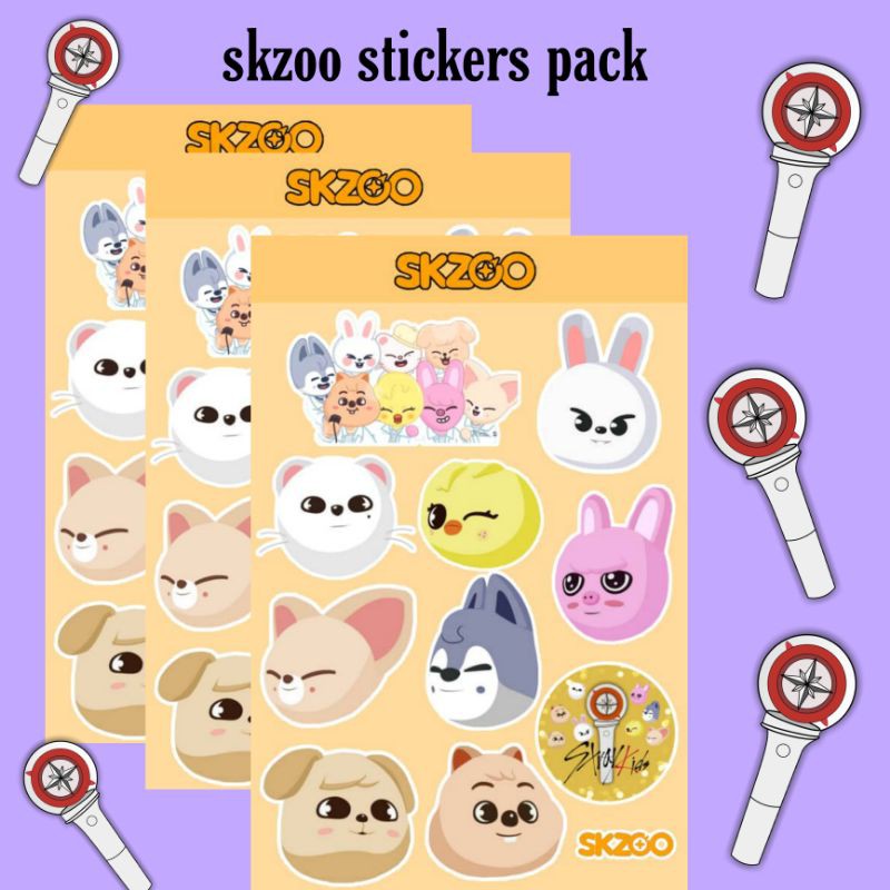 SKZOO STICKER PACK | STRAY KIDS | HWANG HYUN JIN | BANG CHAN | HAN ...