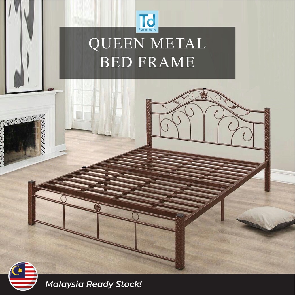 Serenity Queen 5ft Metal Bed Frame / Katil Besi 5 Kaki / Katil Queen ...