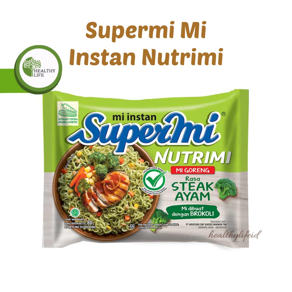 Supermi Instant Noodles - Nutrimi Fried Chicken Steak 80gr | Shopee ...