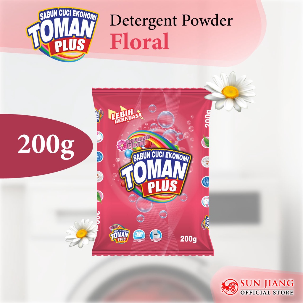 Toman Plus Laundry Powder Detergent 200g | Shopee Malaysia