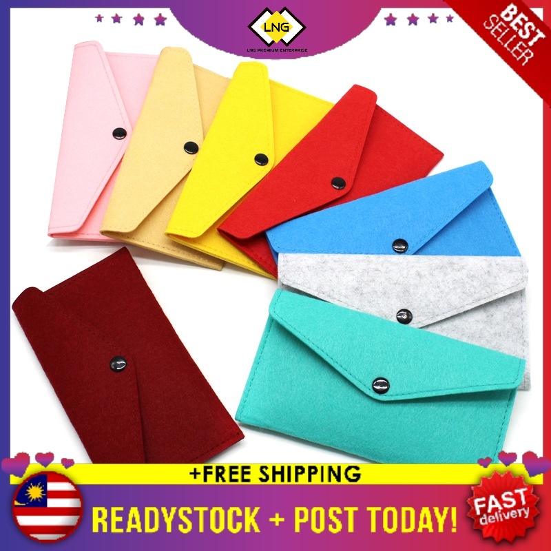 Women Long Wallet Felt Purse Bag Dompet Perempuan Felt Bag Women Purse ...