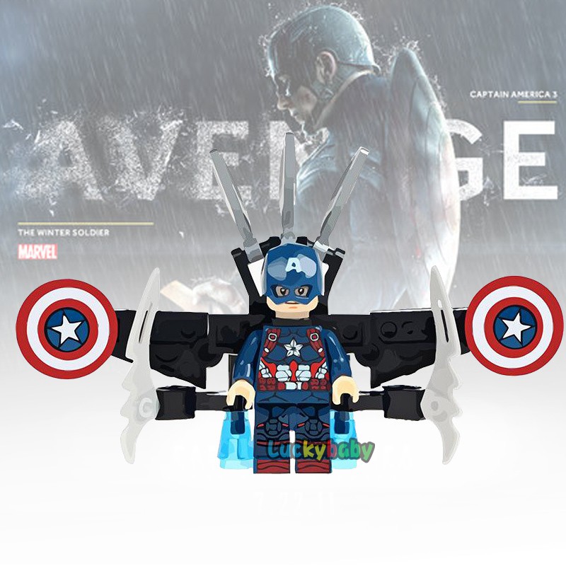 Captain America With Double Shields Minifigures Marvel Super Heroes ...