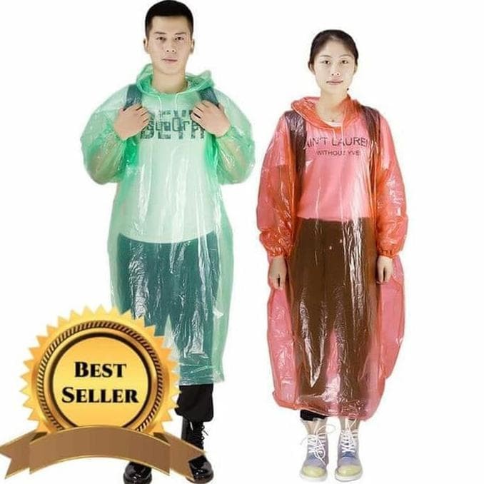 Colored Plastic Raincoat Coat Raincoat Rain Coat Disposable Disposable ...
