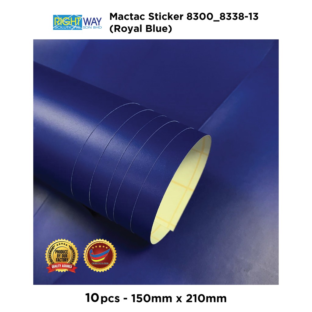 STICKER MACTAC STICKER 8300_8338-13 | ROYAL BLUE COLOUR | 10PCS | READY ...