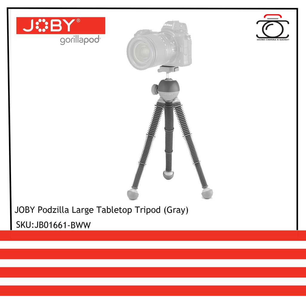 JOBY Podzilla Large Tabletop Tripod (Gray) | Shopee Malaysia