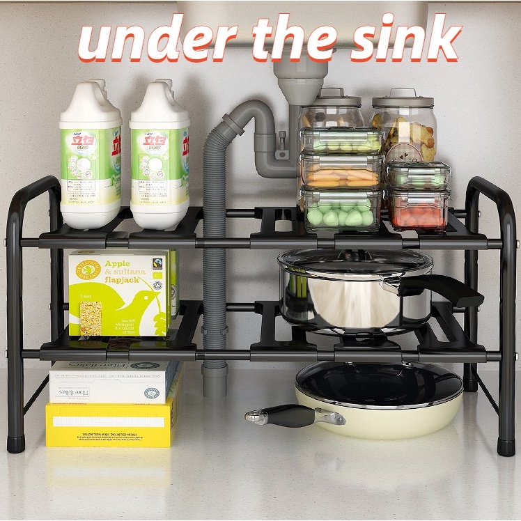 Multipurpose Kitchen Stainless Steel Under Sink Shelf Storage Rack ...