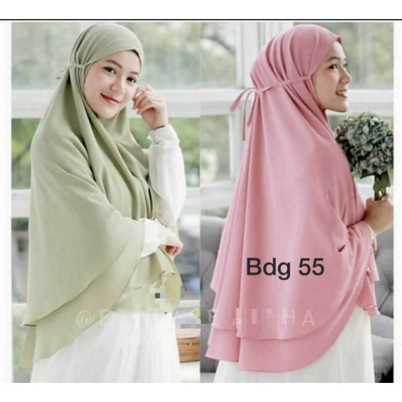 KHIMAR HIJAB BERGO instant bertali 2 layer labuh khimar | Shopee Malaysia