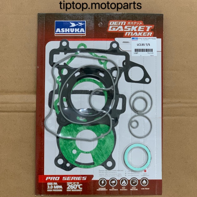 YAMAHA LC135 GASKET TOP SET STD ASHUKA | Shopee Malaysia