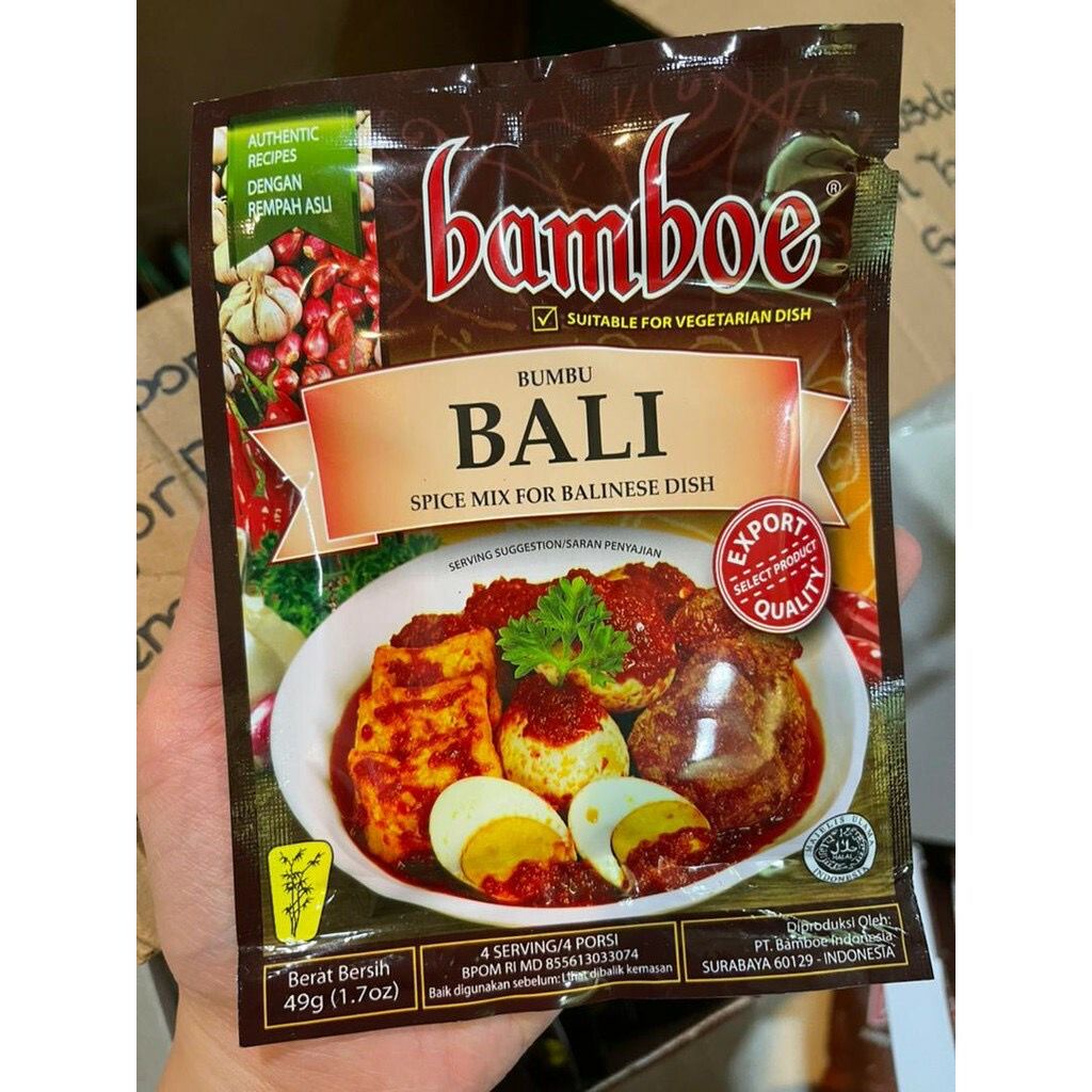 HALAL Bamboe Perencah Bumbu Indonesian Instant Balado Ayam Bakar Rujak ...