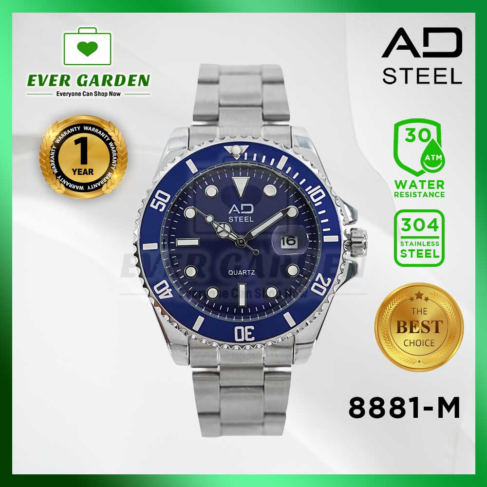 Evergarden AD-STEEL 8881M Men Casual Luxury Waterproof Quartz Luminous ...