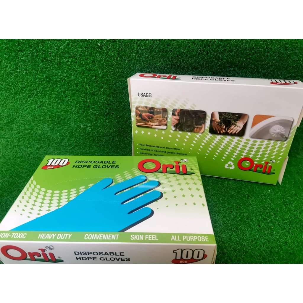 ORIL DISPOSABLE GLOVE | 一次性透明手套 | 100 PCS | 1 BOX | Shopee Malaysia