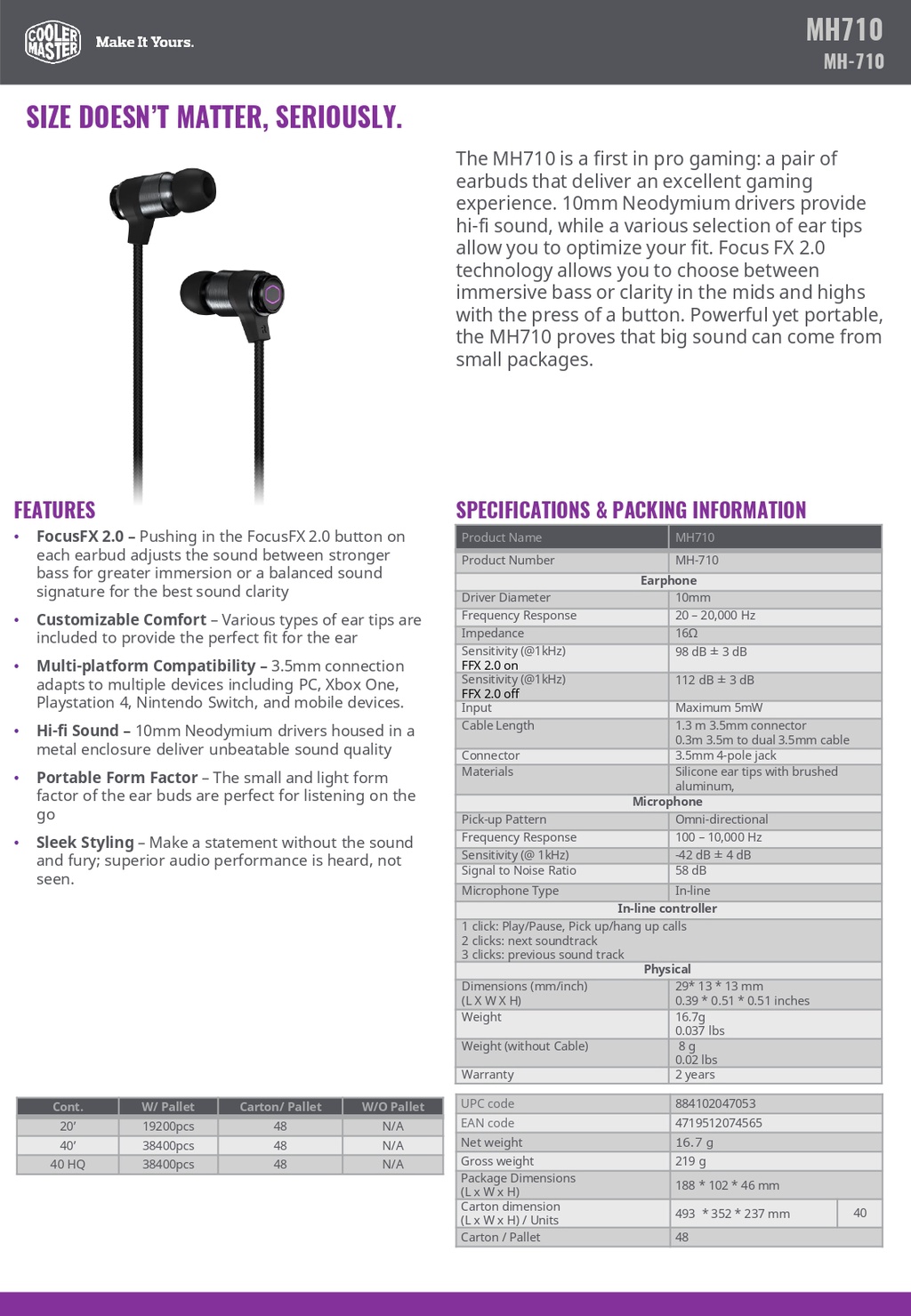 Cooler Master MH710/MH703 In-Ear Gaming Headphone | Shopee Malaysia