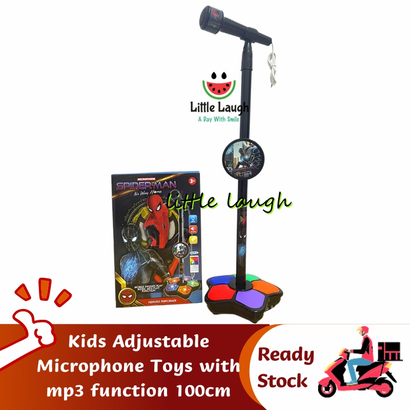 Kids adjustable microphone toys with Spiderman design mp3 function ...