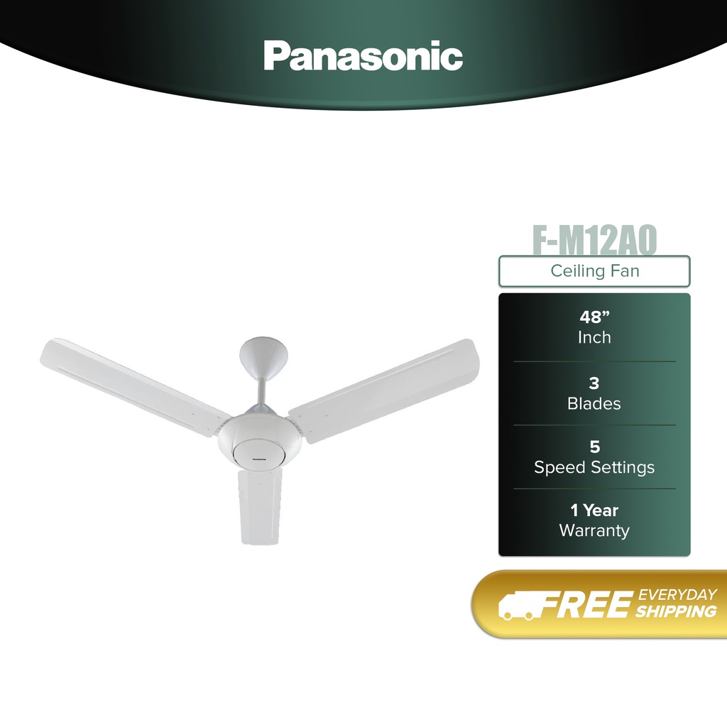 Panasonic Ceiling Fan 3 Blade Regulator (48") F-M12A0 | Shopee Malaysia