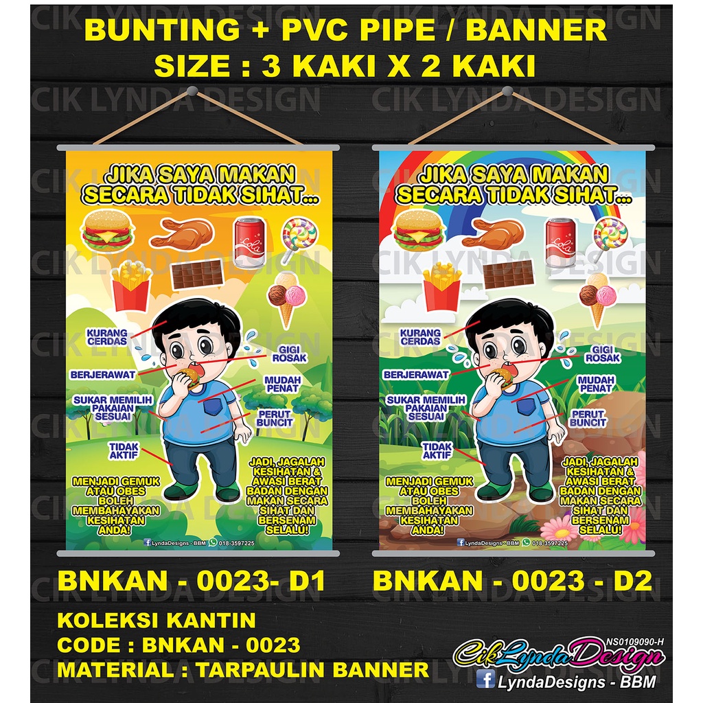 PRE-ORDER - BUNTING + PVC PIPE - KOLEKSI KANTIN SEKOLAH | Shopee Malaysia