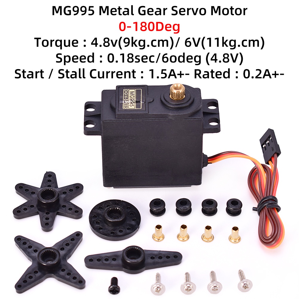 MG995 MG996r SG90 9g MG90s Metal/Plastic Gear 180 Degree Micro Servo ...