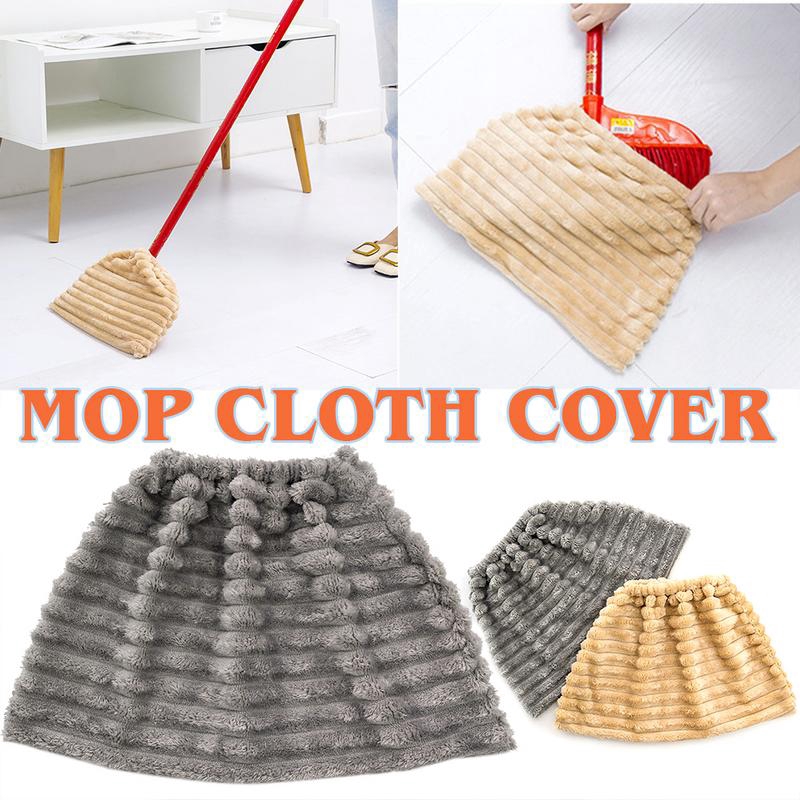 Flannel Absorbent Mop Broom Cover Household Cleaning Rag Lazy Sweepers ...