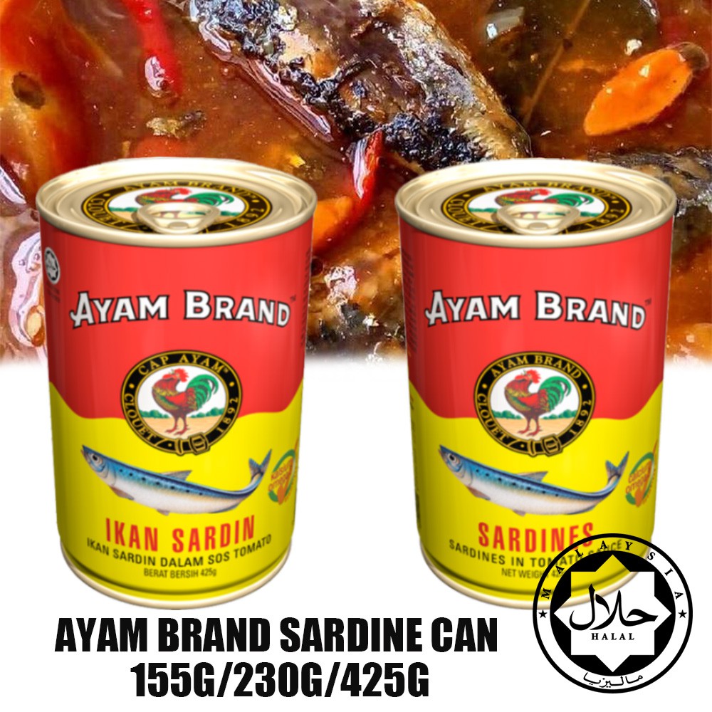 CLS AYAM BRAND Sardine / Mackerel In Tomato Sauce Sardin（155g / 230g / 425g） | Shopee Malaysia