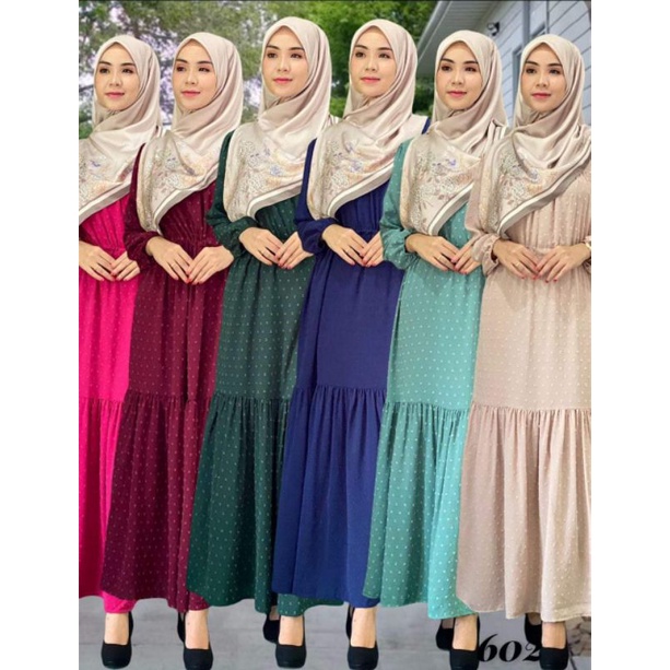 🌼🌼Plain Maxi Ruffle Layer Dress/Dress labuh kepuk kepuk 🌼🌼 | Shopee ...