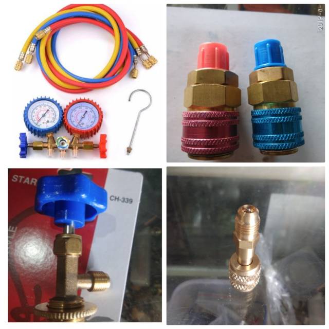 Complete freon Filling Tool Package For Car ac Refrigerator Home Air ...