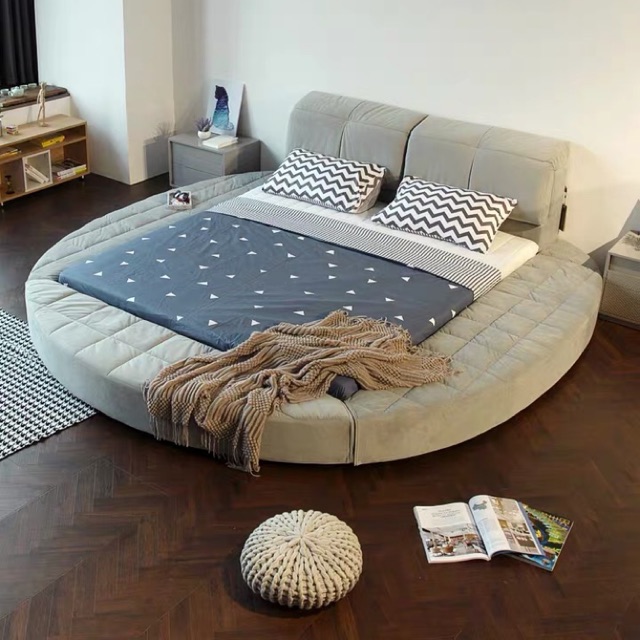 elegant design king size bed only round frame | Shopee Malaysia