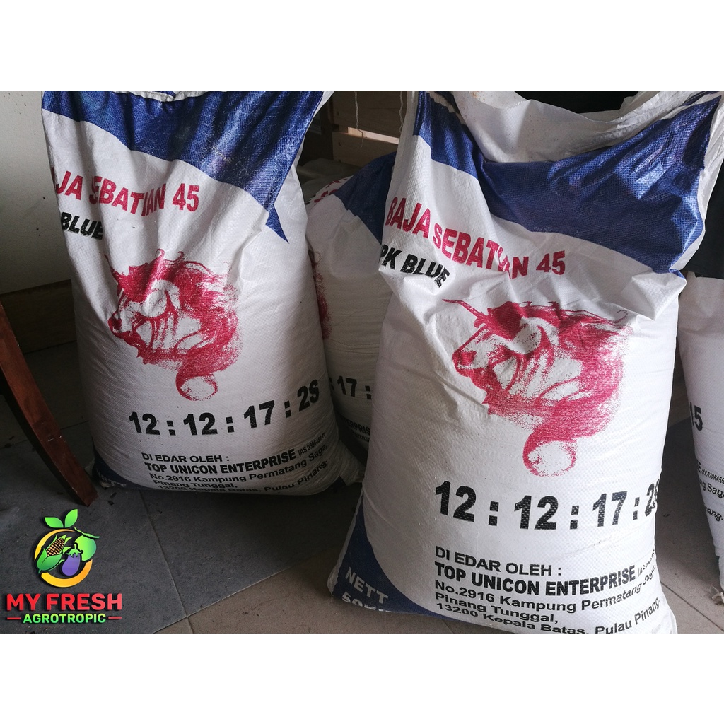 Baja NPK biru 12:12:17:2 (baja bunga/buah)., NPK Fertilizer | Shopee ...
